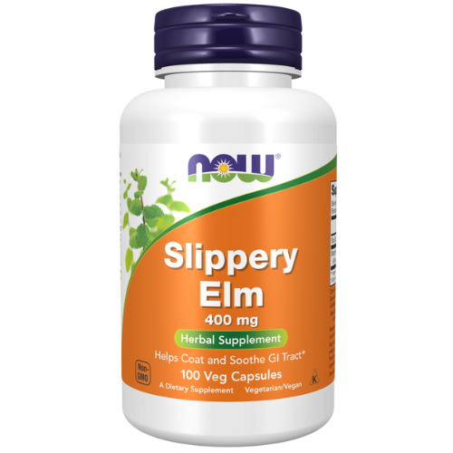 NOW Foods Slippery Elm 400mg 100 Capsules – Wellnesstree